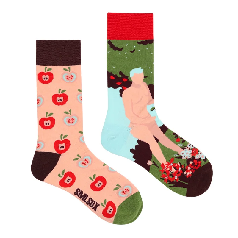 Eden's Eccentricity: Apple and Adam and Eve Odd Socks | Sock Infusions