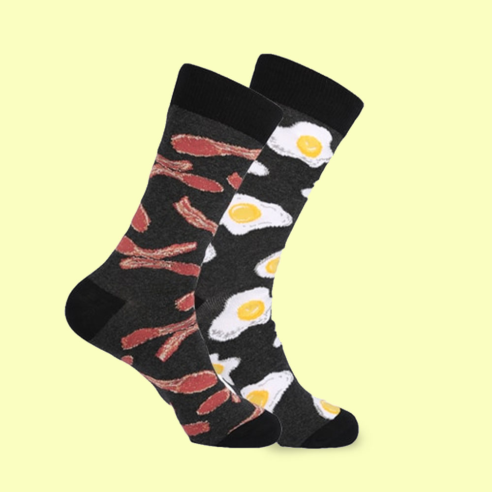 Bacon & Eggs Socks – Fun Food-Themed Socks for Breakfast Lovers