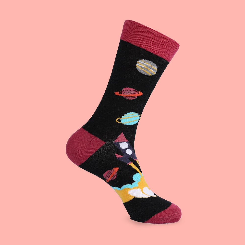 Rocket Launch Socks – Blast Off in Style with Planet Fun!